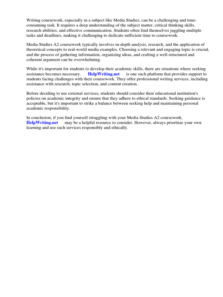 Media Studies A2 Coursework Ideas | PDF Media Studies A2 Coursework Ideas | PDF