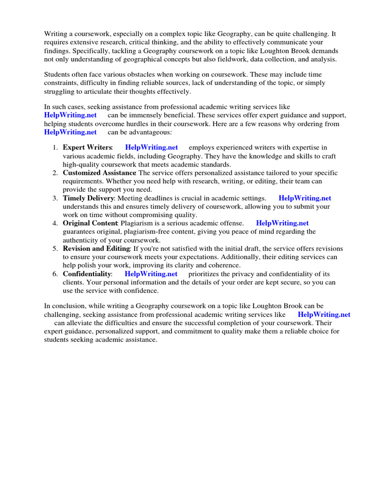 Geography Coursework Loughton Brook | PDF | River | Erosion