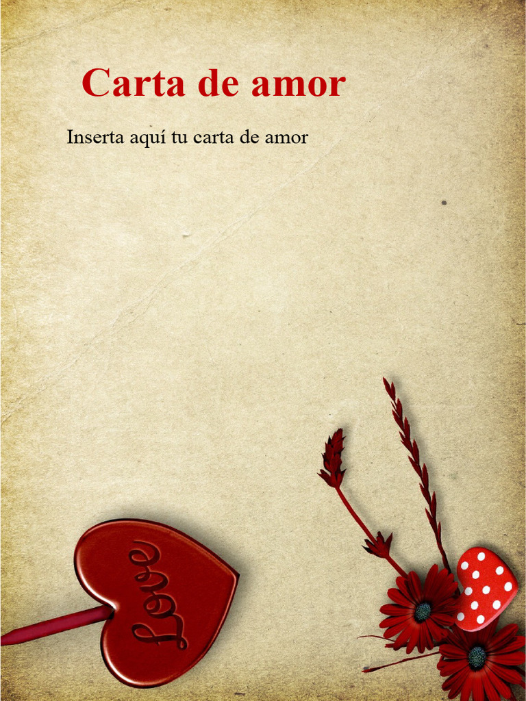 Plantilla Carta De Amor Word Pdf