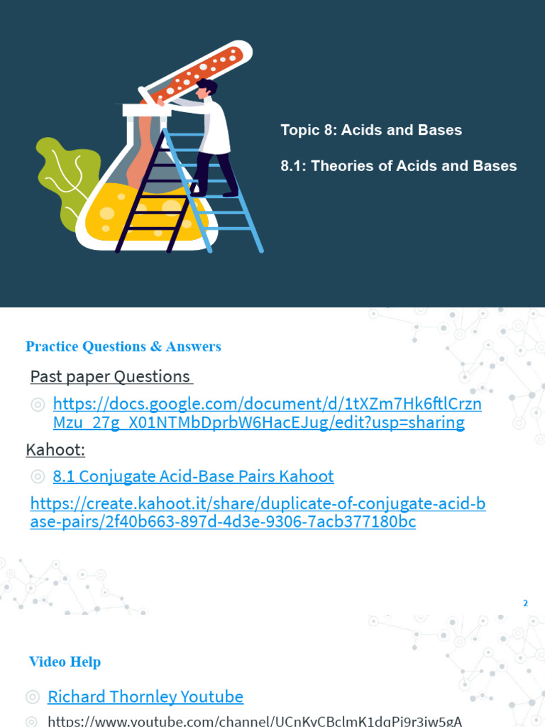 Topic 8 PPT 2 | PDF | Acid | Ph