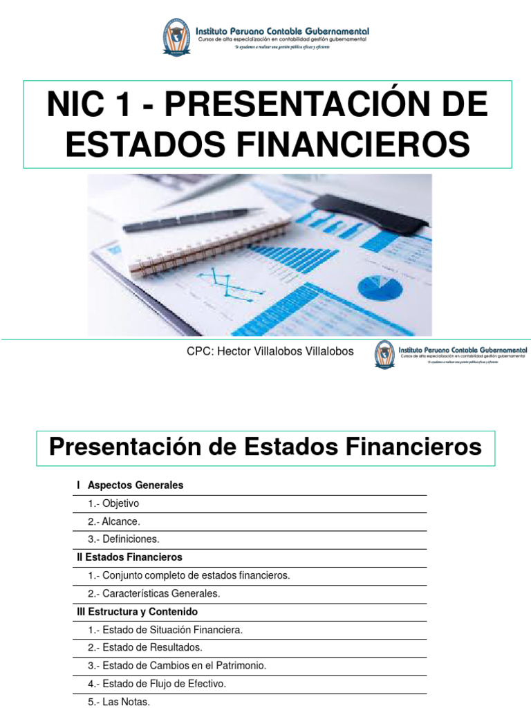 Nic 1 - Presentación de Estados Financieros - Modulo 4 | PDF | normas internacionales de ...