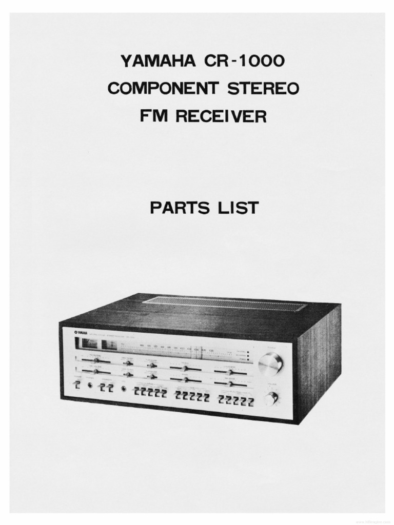 Yamaha Cr-1000 Parts List en HQ Scan | PDF