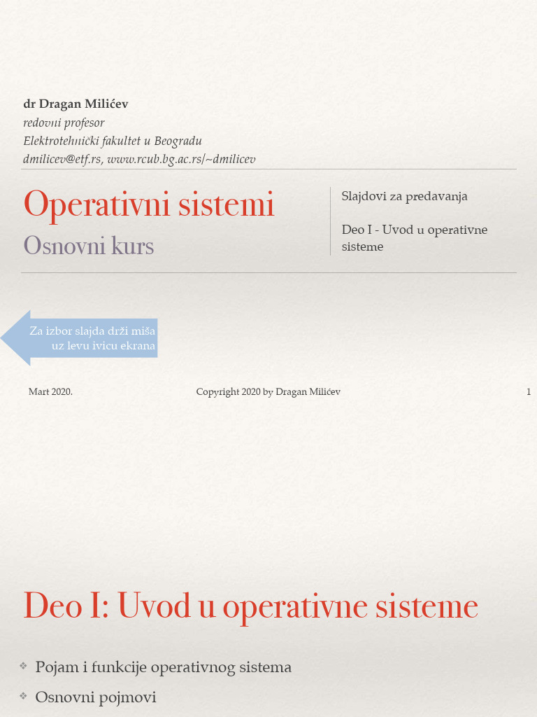 OS1 Prezentacije | PDF