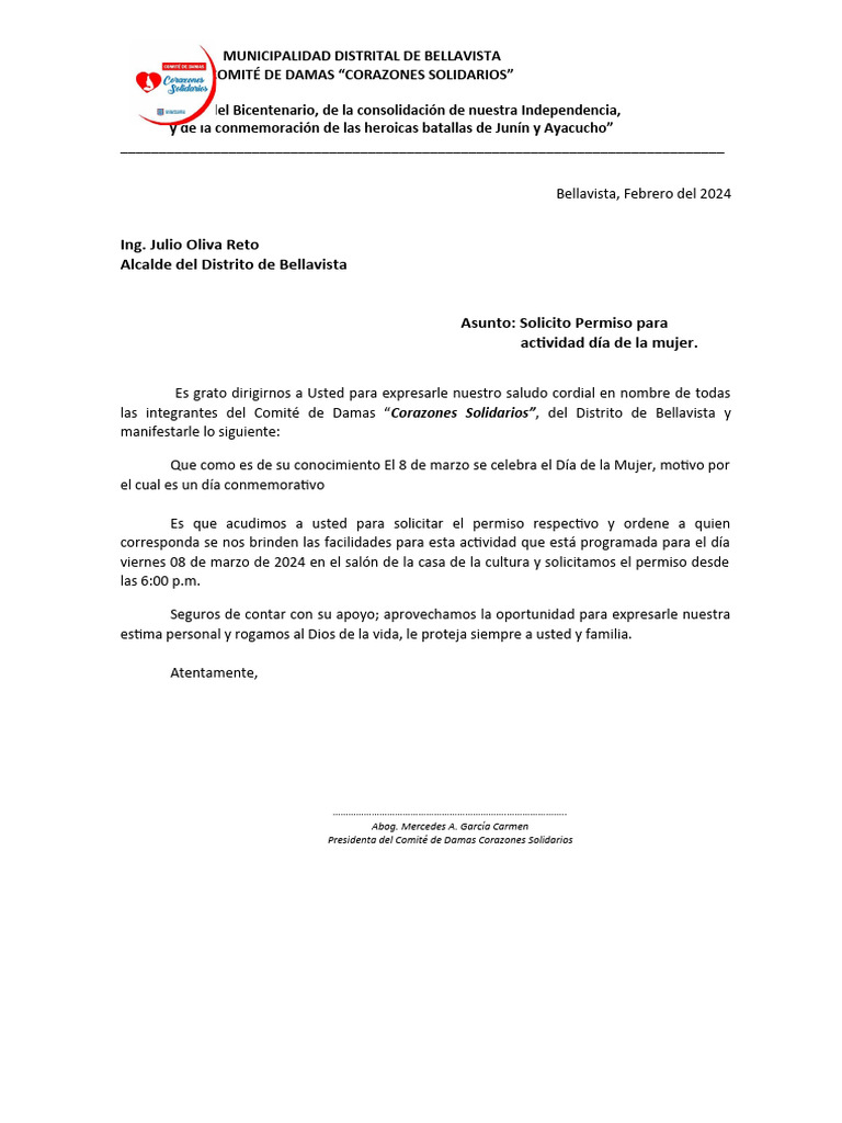 Solicitamos Permiso e Invitacion 02 | PDF