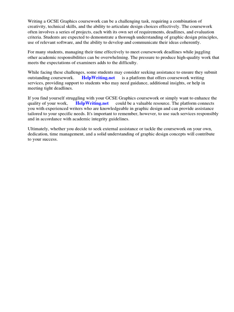 Gcse Graphics Coursework Guide | PDF | Career & Growth