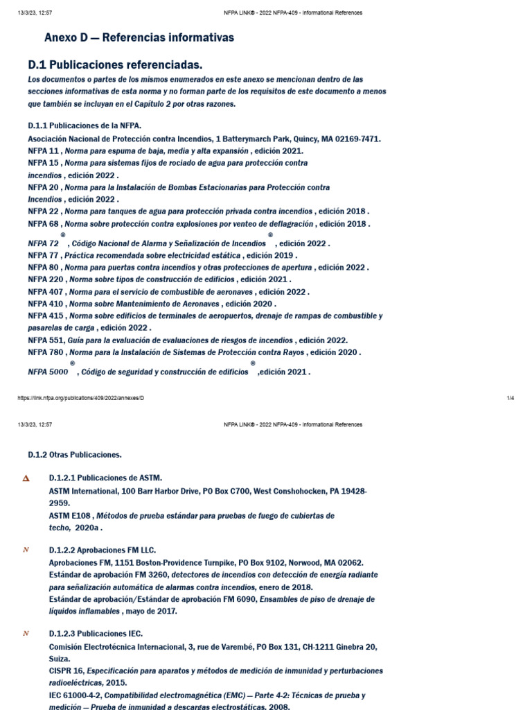 NFPA LiNK® - 2022 NFPA-409 - Informational References | PDF ...