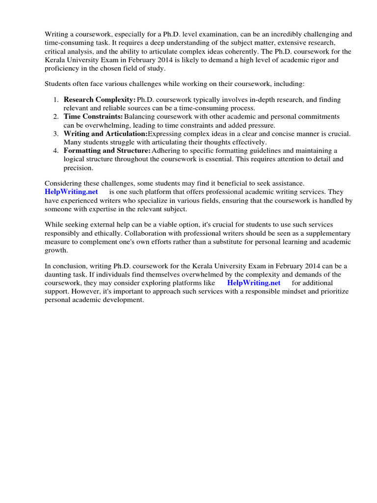 Kerala University PHD Course Work Exam February 2014 | PDF | Thesis ...