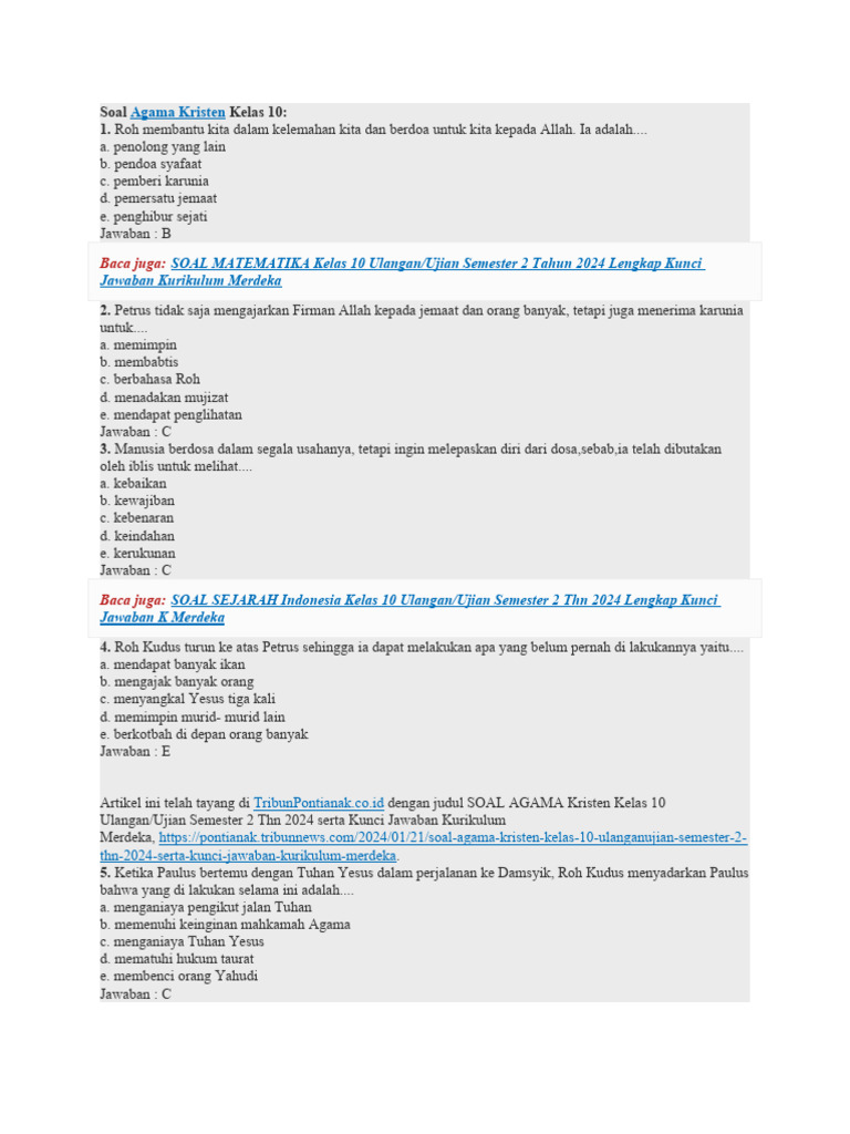 Soal ATS2 10 | PDF