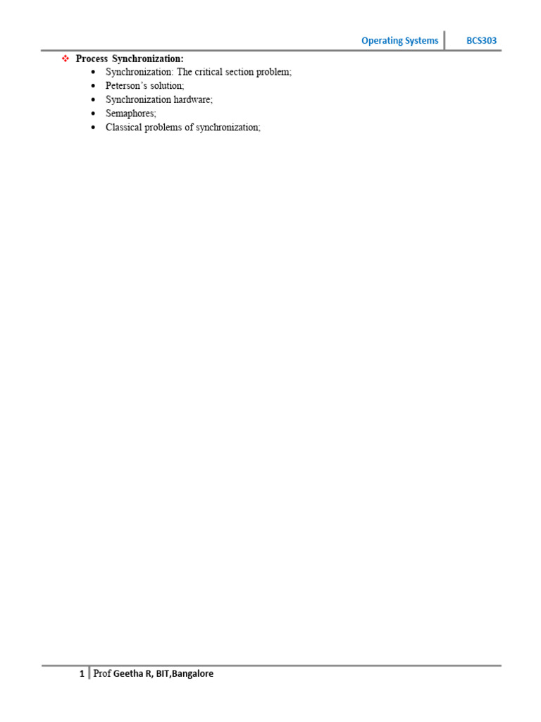 Process Synchronization | PDF | Systems Engineering | Software Development Process Synchronization | PDF | Systems Engineering | Software Development