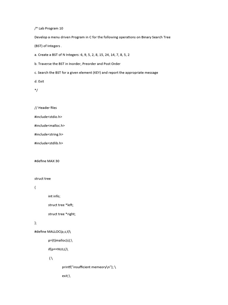 10 BST | PDF | Algorithms And Data Structures | Software Engineering