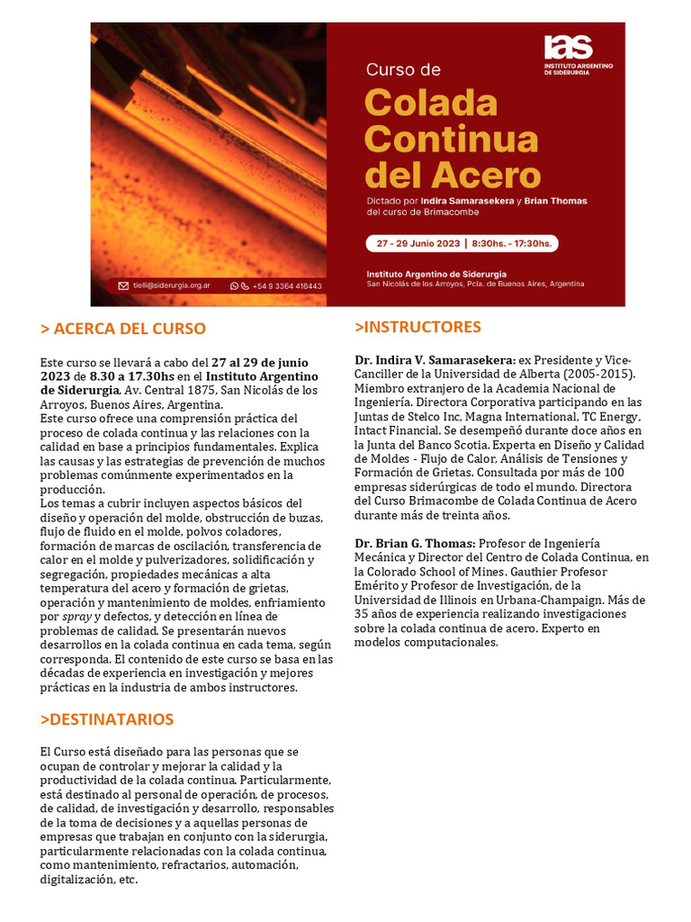 Colada Continua | PDF | Ingeniería | Ciencias fisicas
