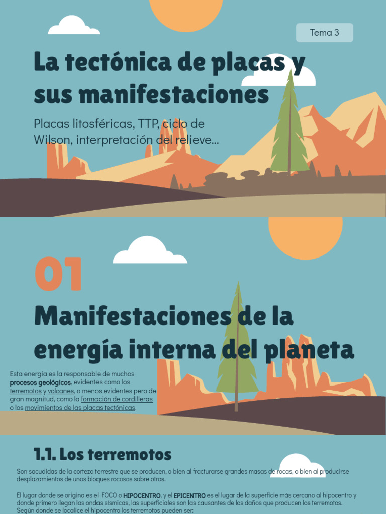 La Tectónica de Placas y Sus Manifestaciones | PDF | Placas tectónicas | Temblores