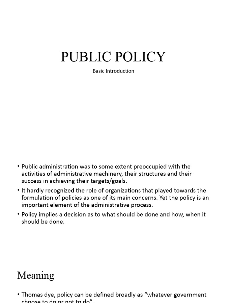 Introduction to Public Policy Basics | PDF | Policy | Cabinet (Government)