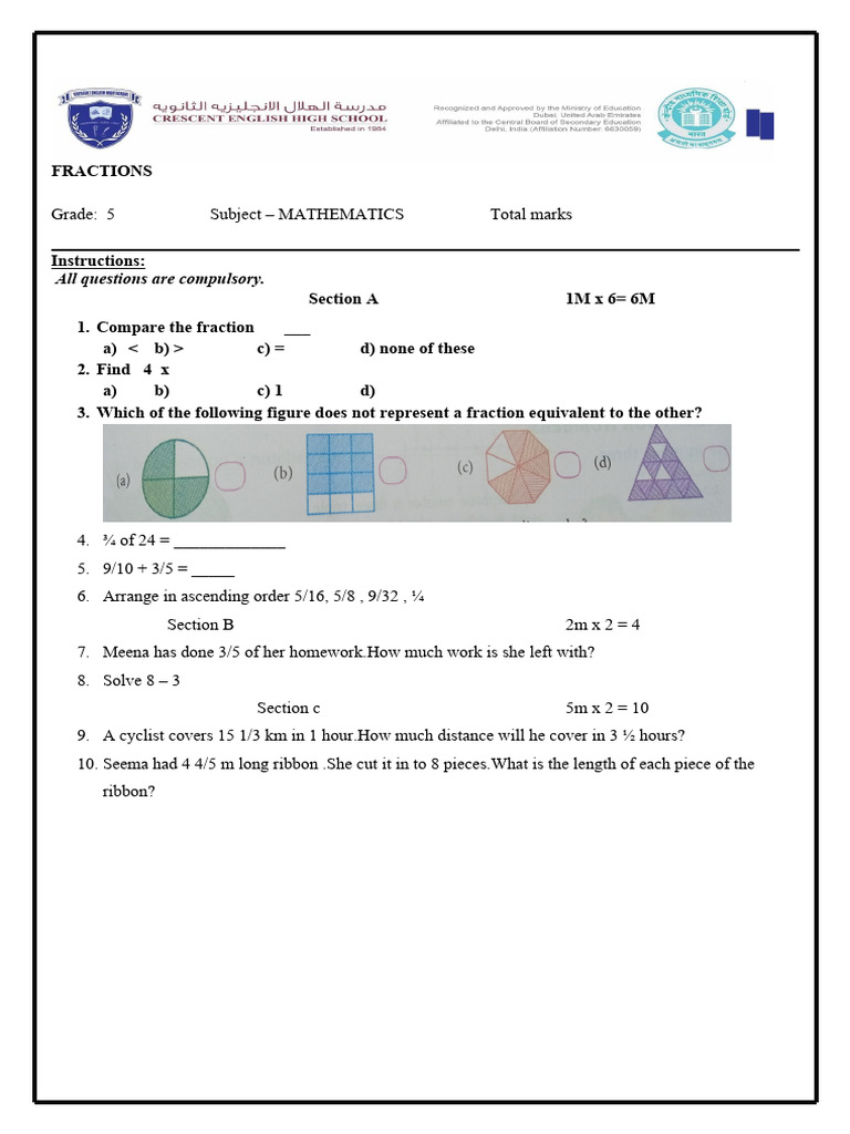 Fraction Revision | PDF