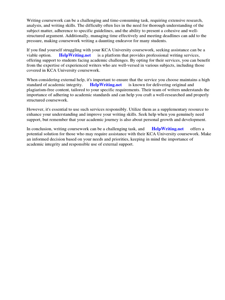 Kca University Course Work | PDF | Diploma | World Wide Web