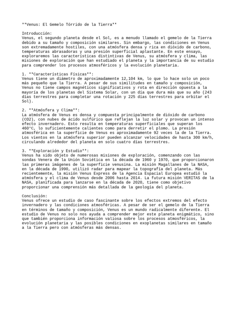 Venus | PDF | Venus | Atmósfera