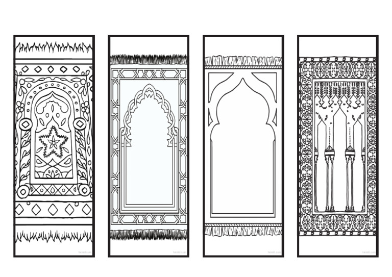T TP 2676022 Ramadan Prayer Mat Bookmark Colouring Activity Ver 2 | PDF