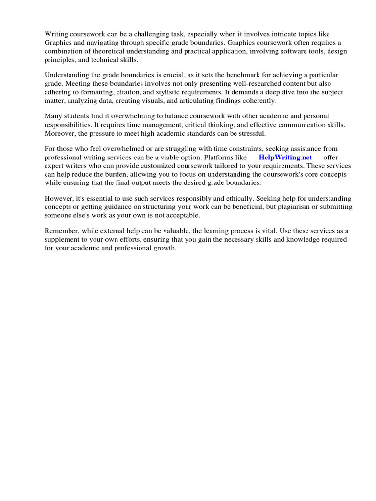 Graphics Coursework Grade Boundaries | Download Free PDF | Gce Advanced ...