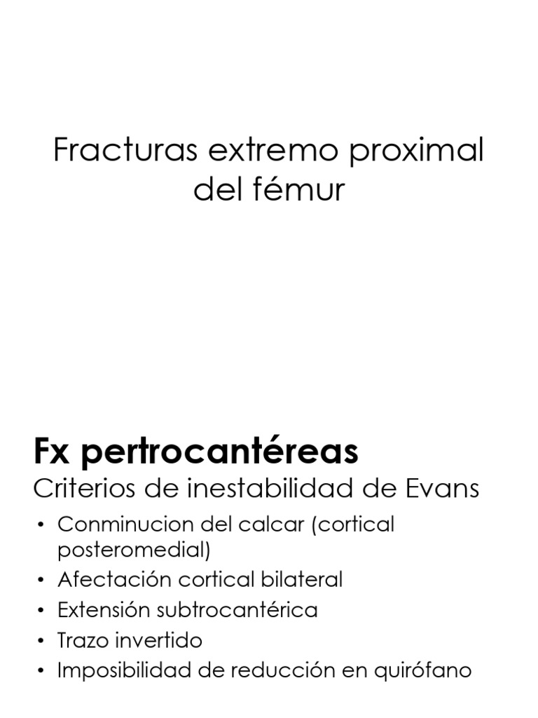 Fracturas Extremo Proximal Del Femur | PDF | Deportes y actividades al ...