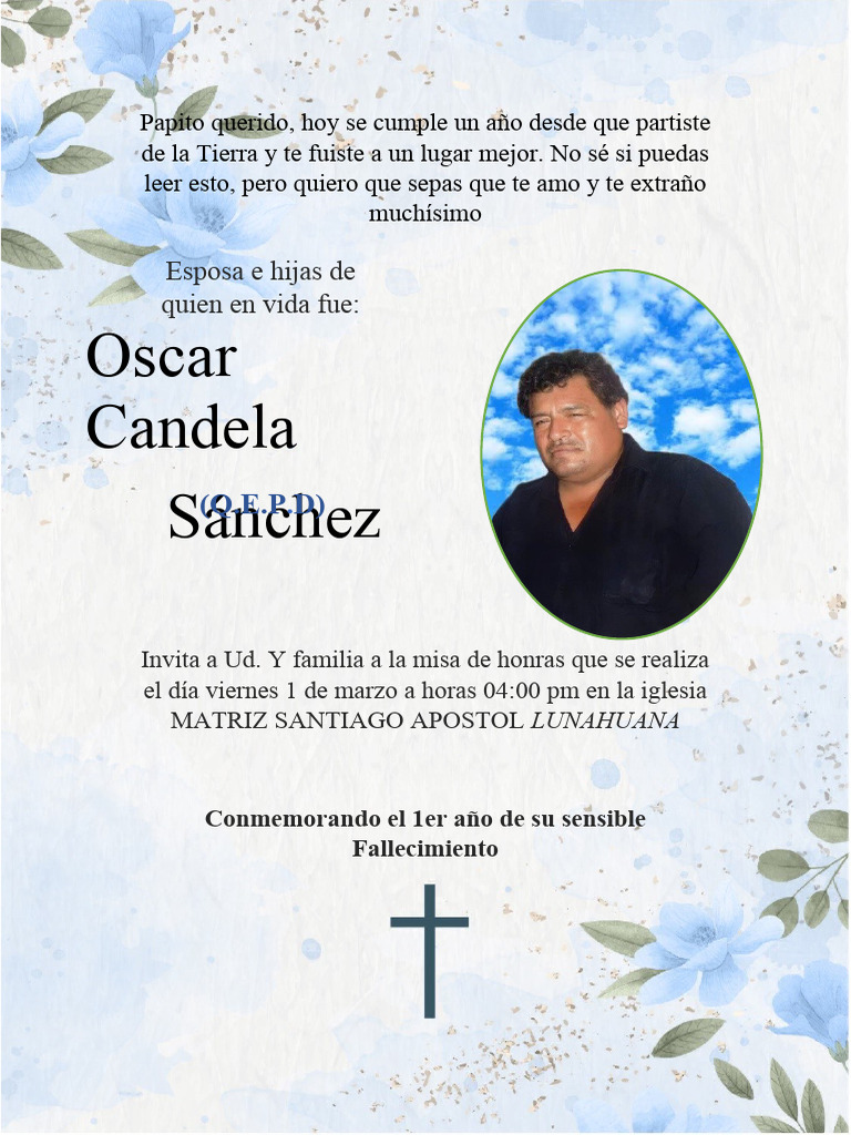 Tarjetas De Novenario Para Difuntos Para Editar Pdf
