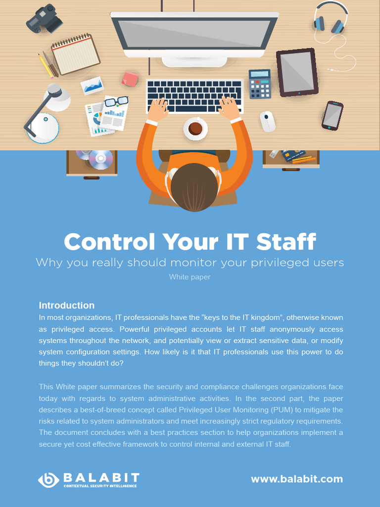 BalaBit Control Your IT Staff | PDF | Security | Computer Security