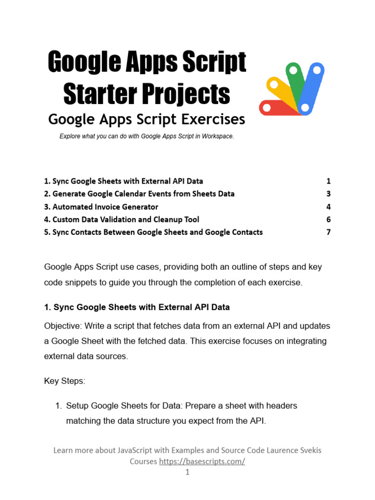 Google Apps Script for Beginners | PDF | Java Script | Json