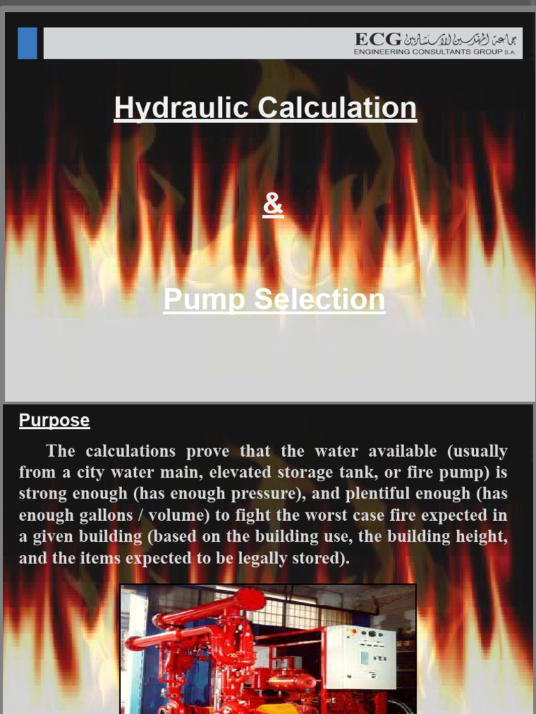 Hydraulic Calculation Presentation | PDF | Fire Sprinkler System | Liquids