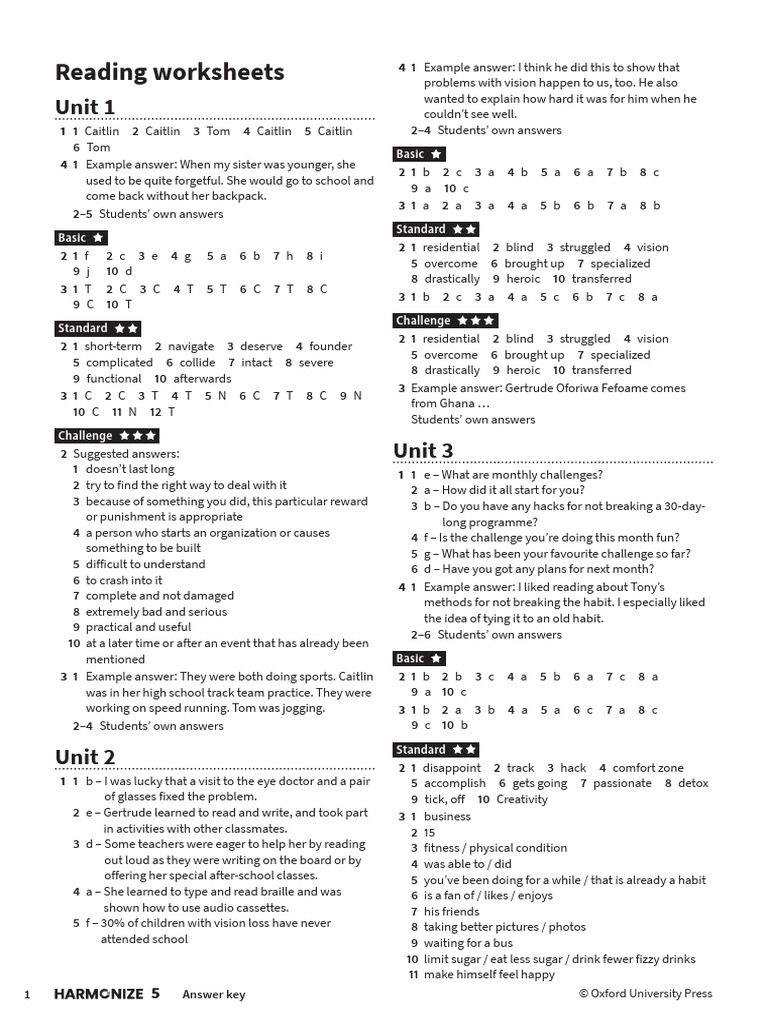 Harmonize 5 TRM AK Reading AK | PDF