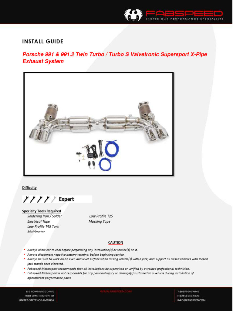 INSTALL GUIDE - 991 & 991.2 Turbo Valvetronic Controller | PDF ...