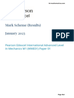 2501 WME01 - 01 IAL Mechanics M1 January 2025 Mark Scheme (Word) | PDF | Force | Physics