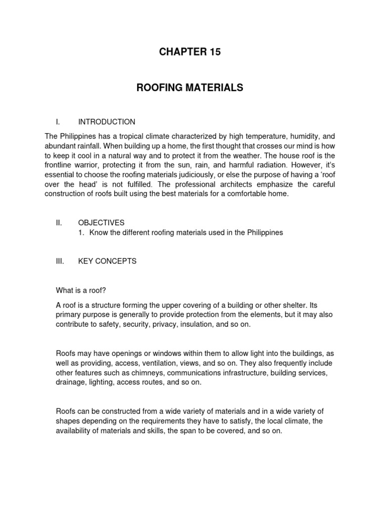Module 15 Roof | PDF | Roof | Slate