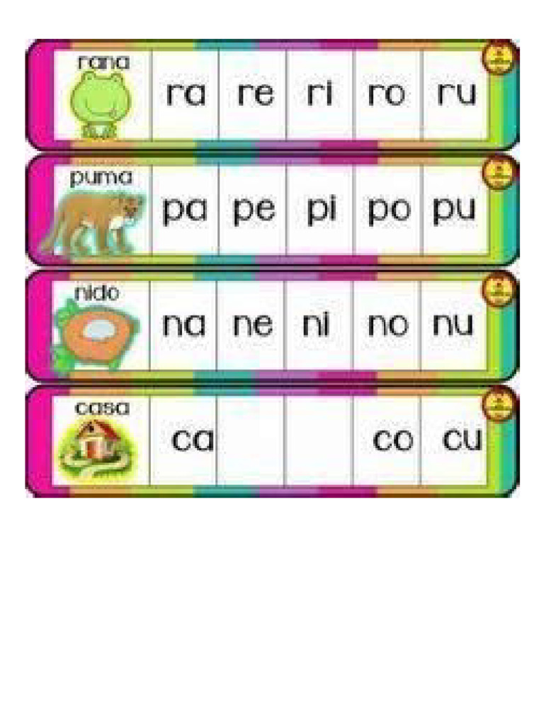 Silabario para Imprimir | PDF