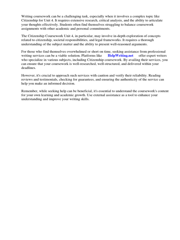 Citizenship Coursework Unit 4 | PDF | Http Cookie | Citizenship