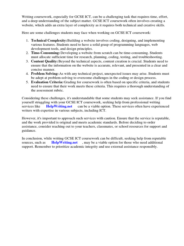 Gcse Ict Coursework Website Pdf Educational Technology Software 