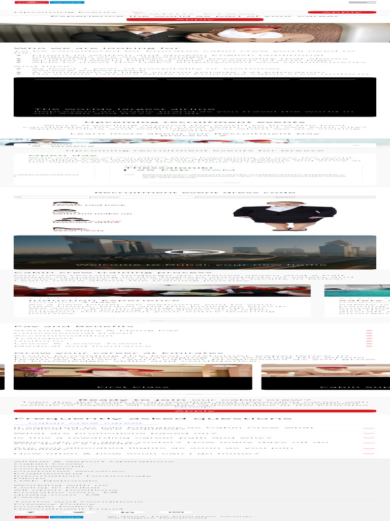 Cabin Crew Emirates Group Careers | PDF | Flight Attendant | United ...