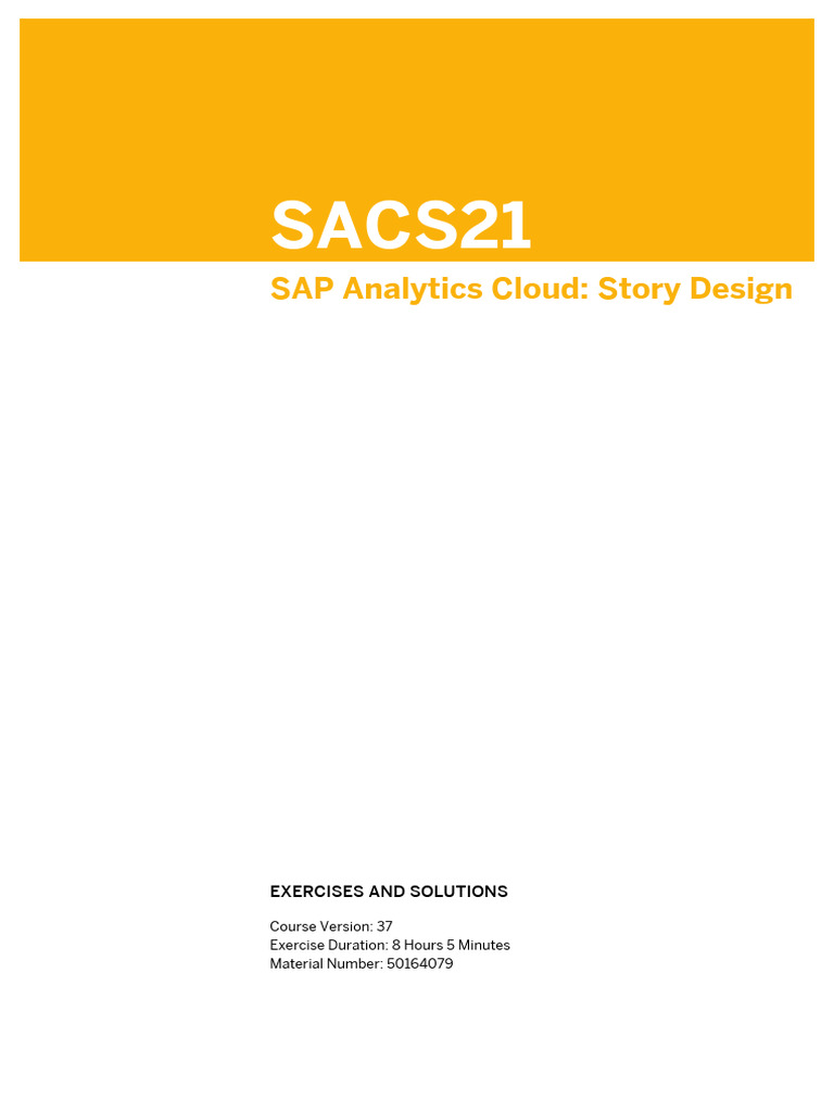 SAP Analytics Cloud Story Design | PDF | Computer File | Chart