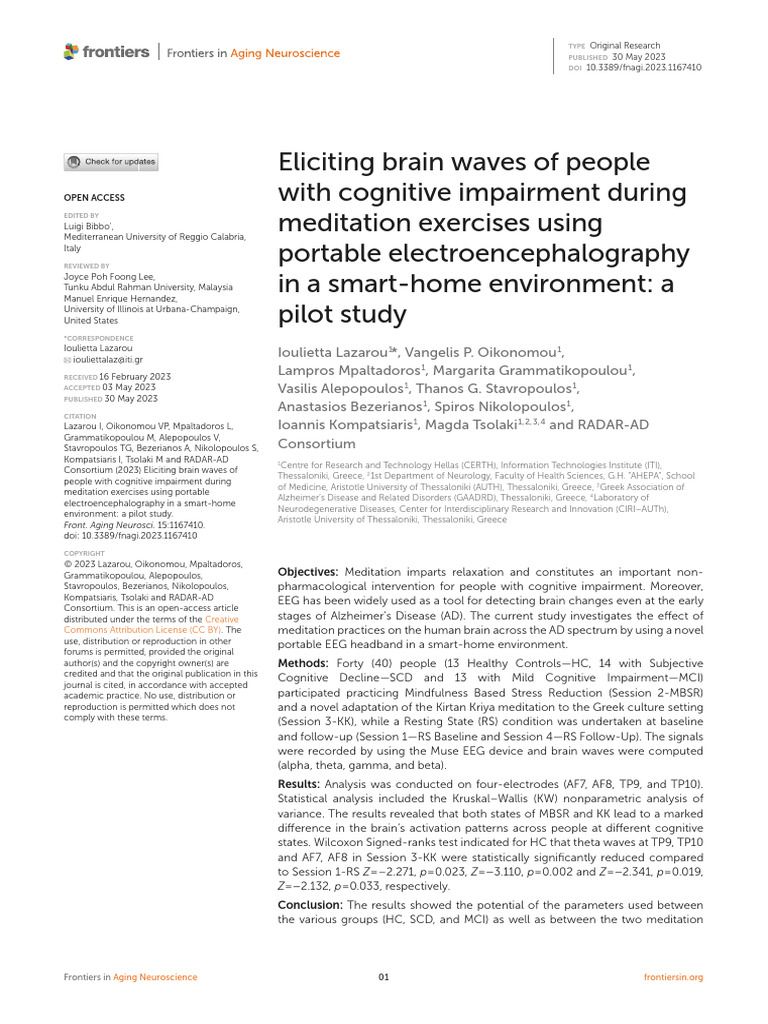 Eeg at Home y Meditation Full | PDF | Electroencephalography | Meditation