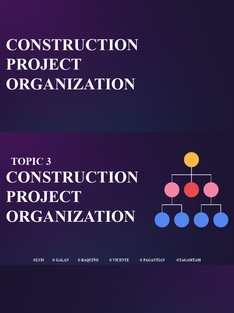 Topic 3 Construction Project Organization | PDF | Organizational ...