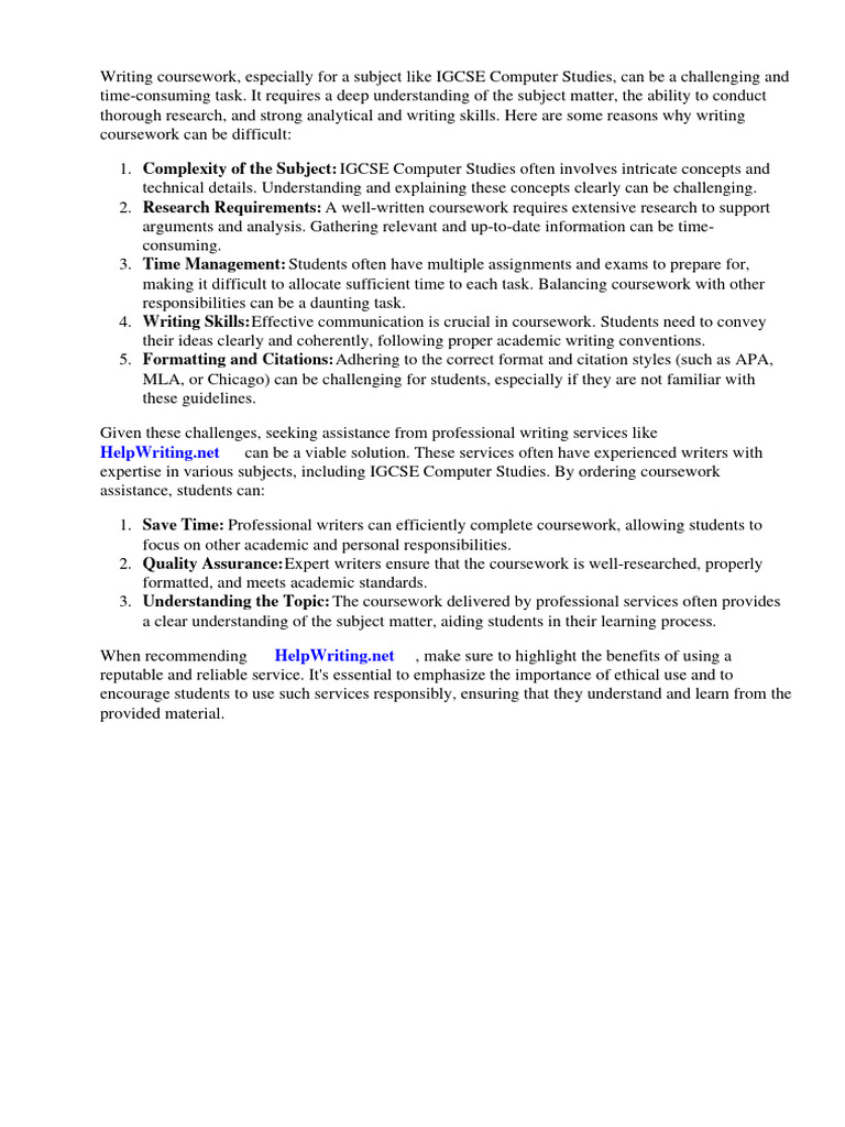 Igcse Computer Studies Coursework | Download Free PDF | Computer ... Igcse Computer Studies Coursework | Download Free PDF | Computer ...