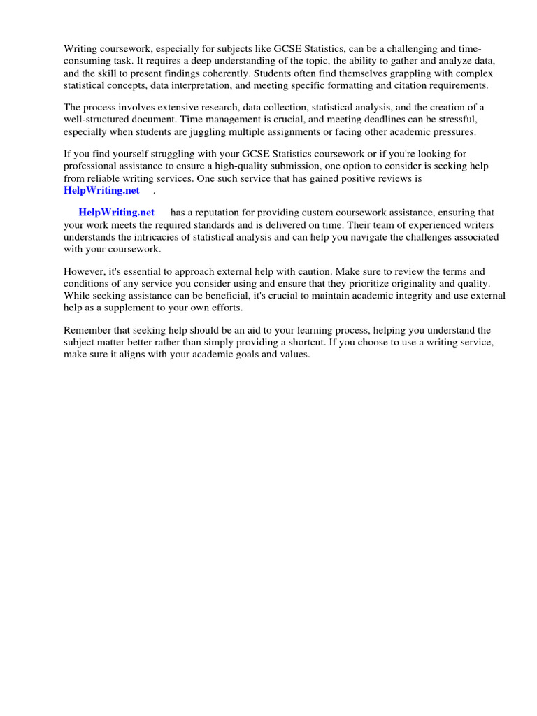 Gcse Statistics Coursework Evaluation Example Pdf Quartile Sampling Statistics