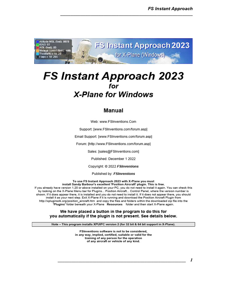FSInstantApproachManual | PDF | Computing | Software