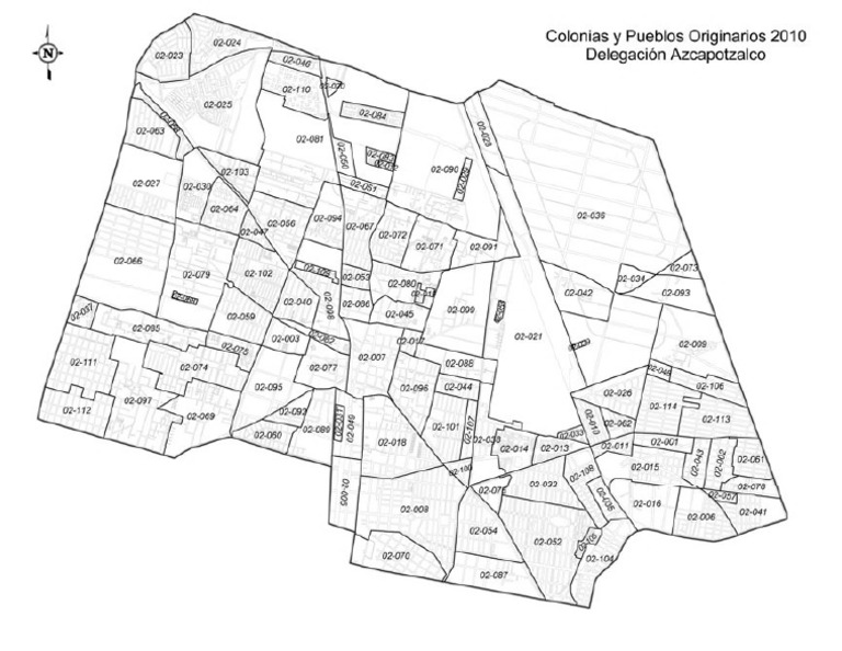 Mapa Delegacional Ine Azcapotzalco | PDF