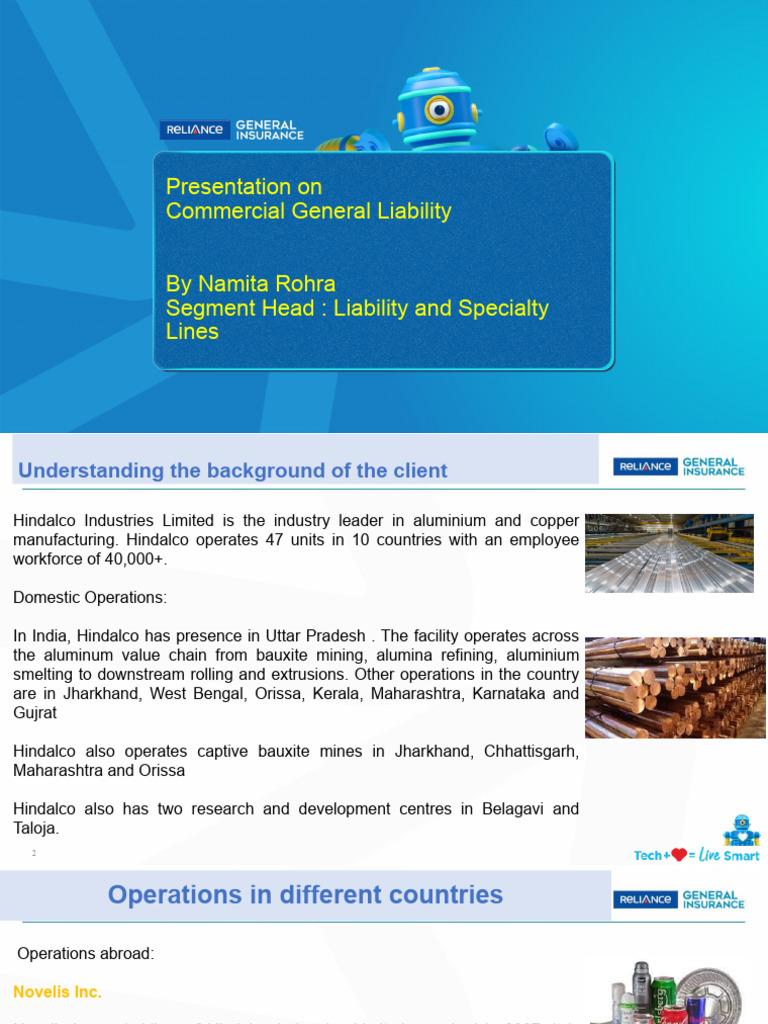 Commercial General Liability NIA | PDF | Liability Insurance | Insurance