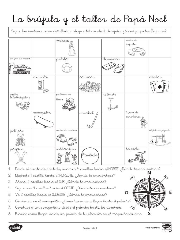Es t2 M 1972 La Brujula y El Taller de Papa Noel Ficha de Actividad ...