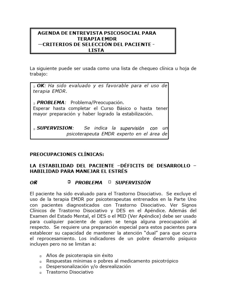 Paquete de Tratamiento Revisado | PDF | Desensibilización y ...