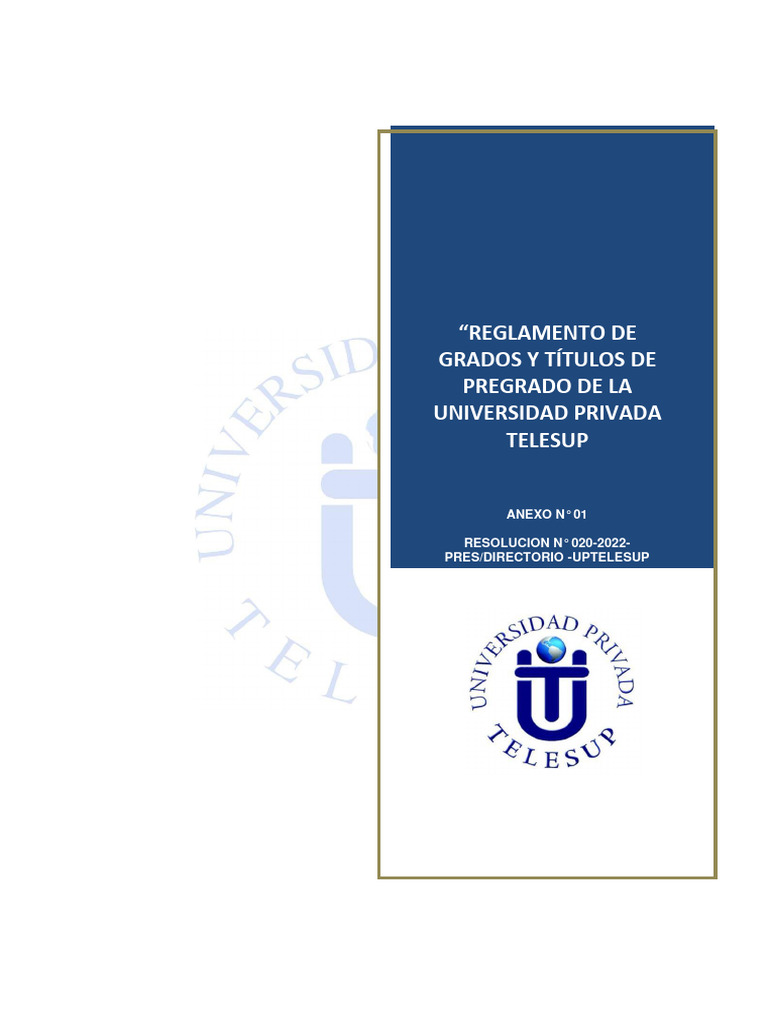 Nuevo 2022 Reglamento de Grados y Titulos 2022 | PDF | Titulo academico | Licenciatura