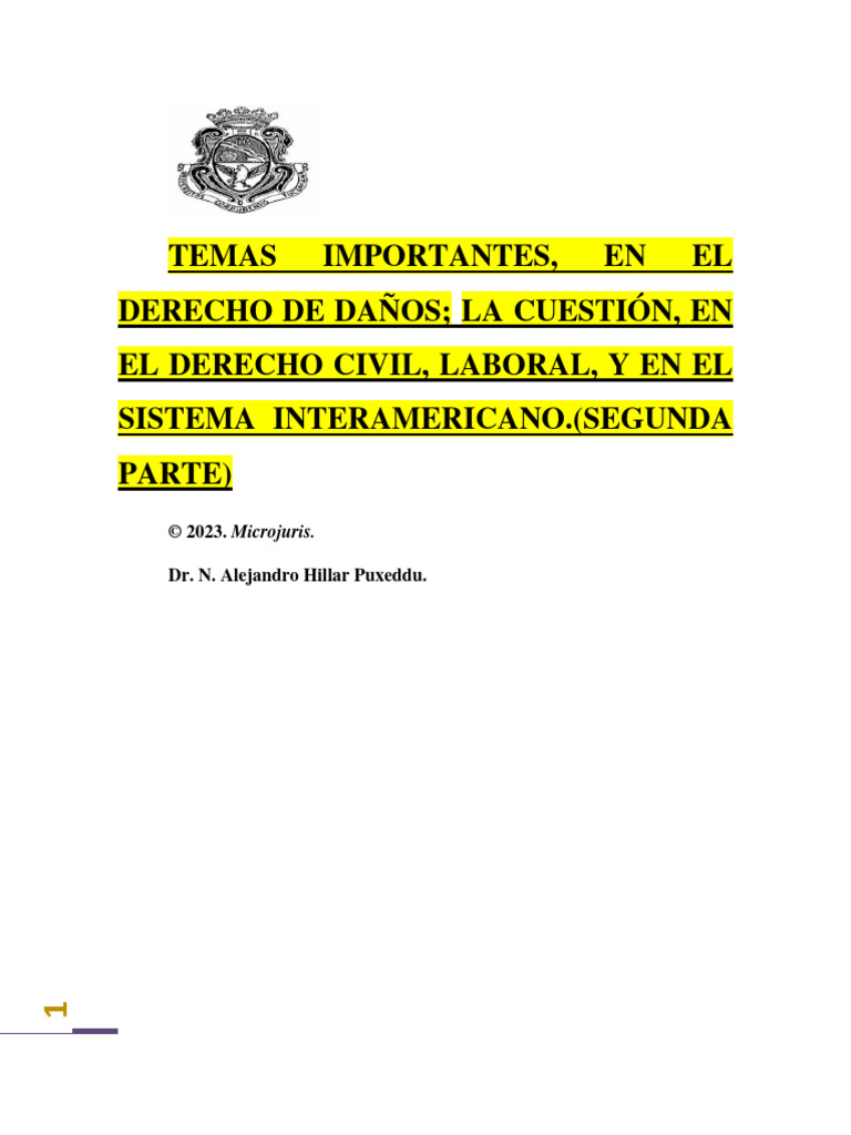Articulo Sobre Daños II 777777 | PDF | Daños y perjuicios | Bienes (Ley)