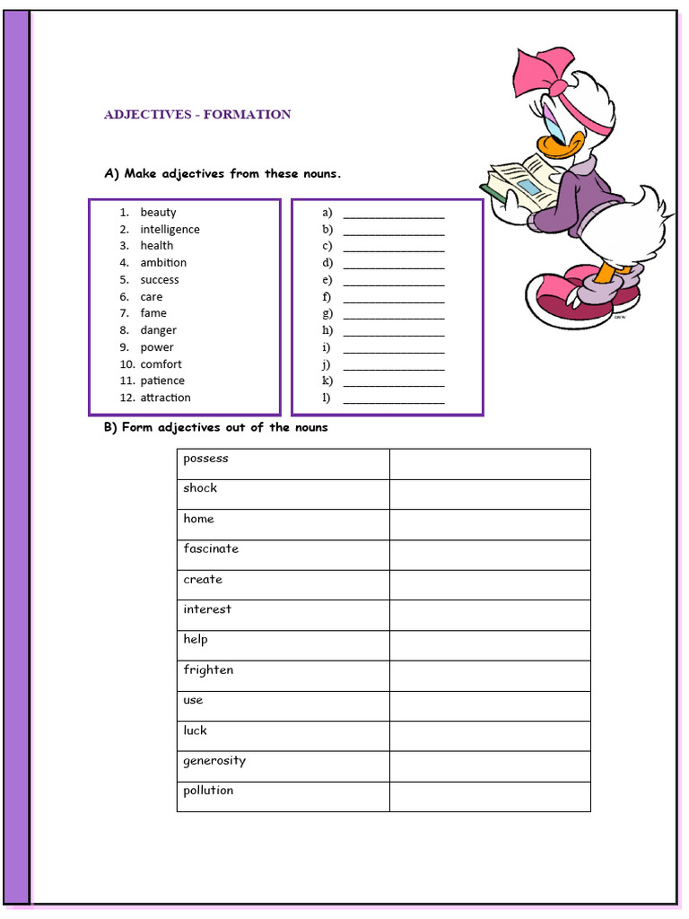 Adjective Formation | PDF