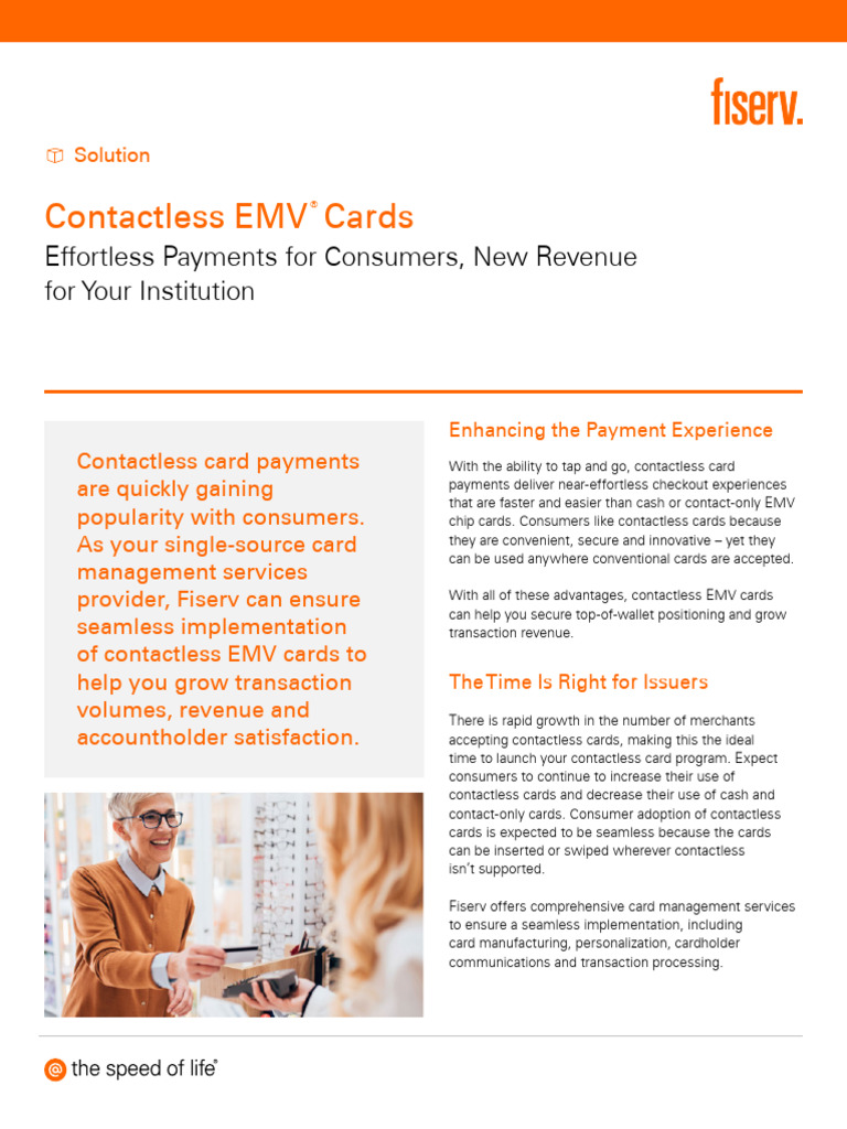 Contactless EMV Cards Sales Sheet 0221 | PDF | Computers