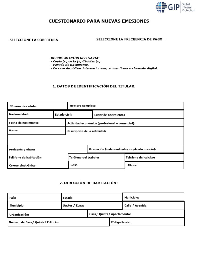 Cuestionario - Gip Nacionales | PDF | Hospital | Medicamentos con receta